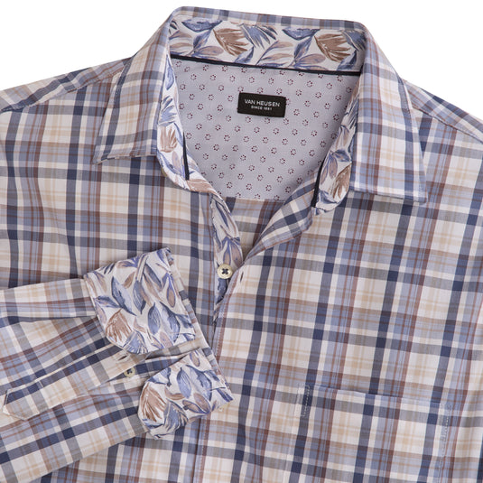 Originals Long Sleeve Easy Plaid Print - Slim Fit – Van Heusen